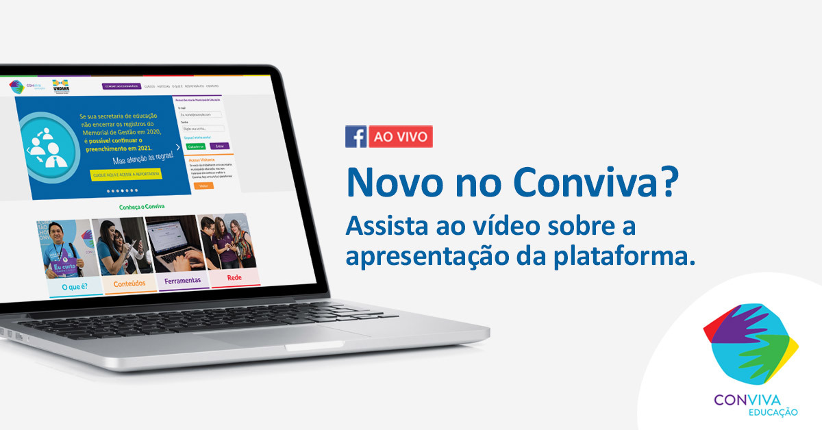 Vídeo ao vivo sobre a plataforma do Conviva - Conviva Educação