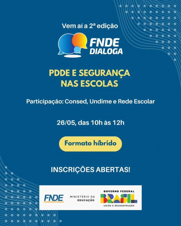 Uso dos recursos do PDDE para a segurança no ambiente escolar é tema de ...