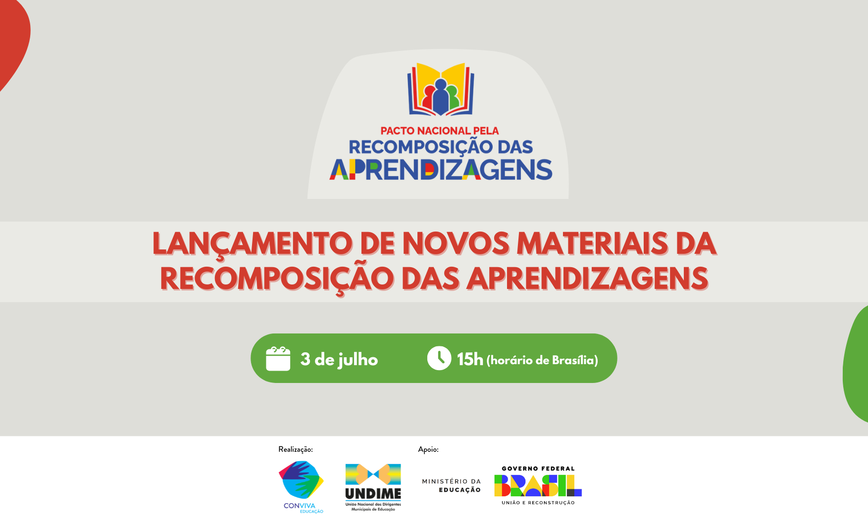 MEC vai lançar novos materiais do Pacto pela Recomposição das ...