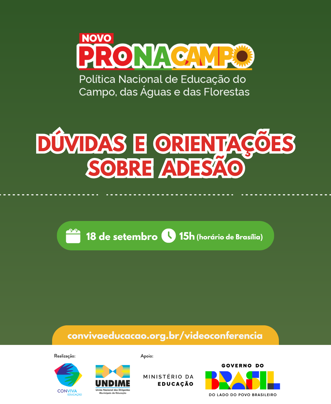 Adesão ao Novo Pronacampo é tema da próxima videoconferência do Conviva ...